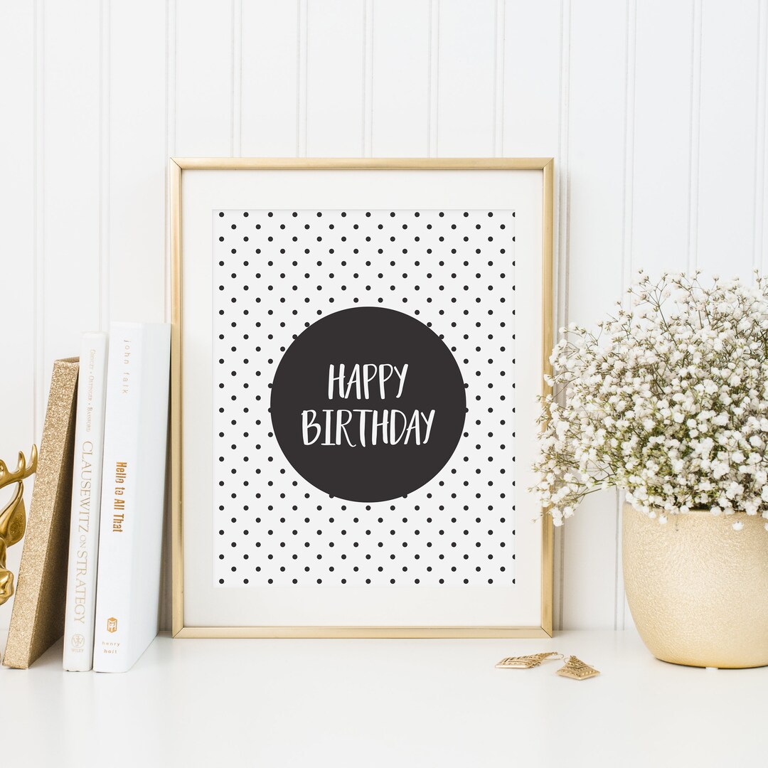 Happy Birthday Printable, Birthday Decor, Happy Birthday Sign, Birthday ...