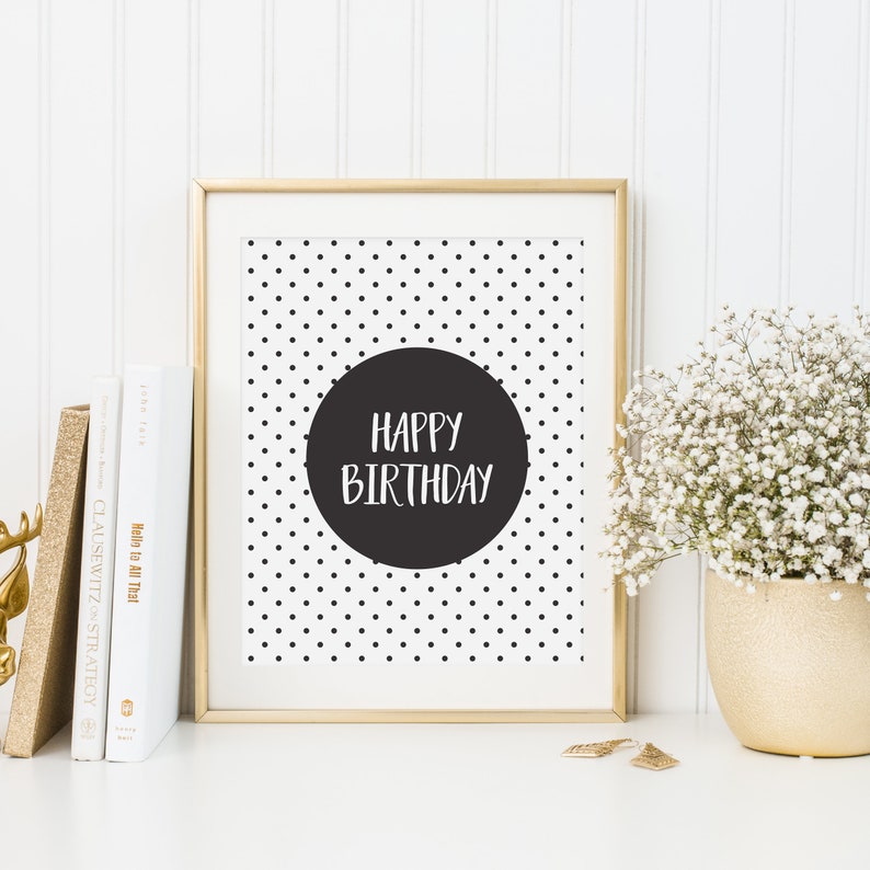 Happy Birthday Printable Birthday Decor Happy Birthday Sign - Etsy