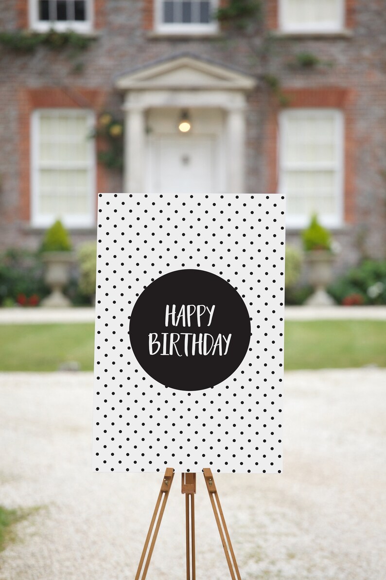 Happy Birthday Printable Birthday Decor Happy Birthday Sign - Etsy