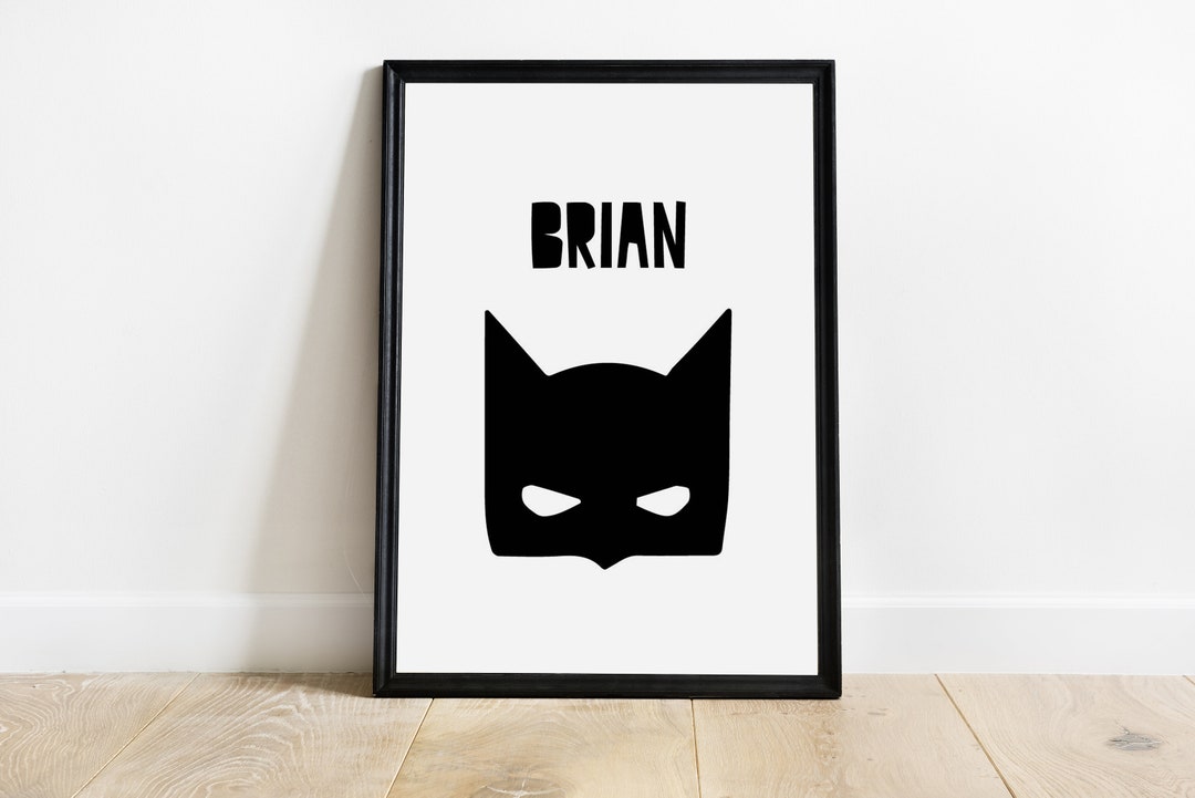 Custom Name Superhero Printable, Superhero Wall Art Nursery, Kids ...