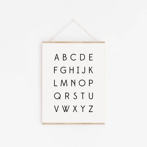 Alphabet Printable Wall Art ABC Poster Kids Room Nursery - Etsy