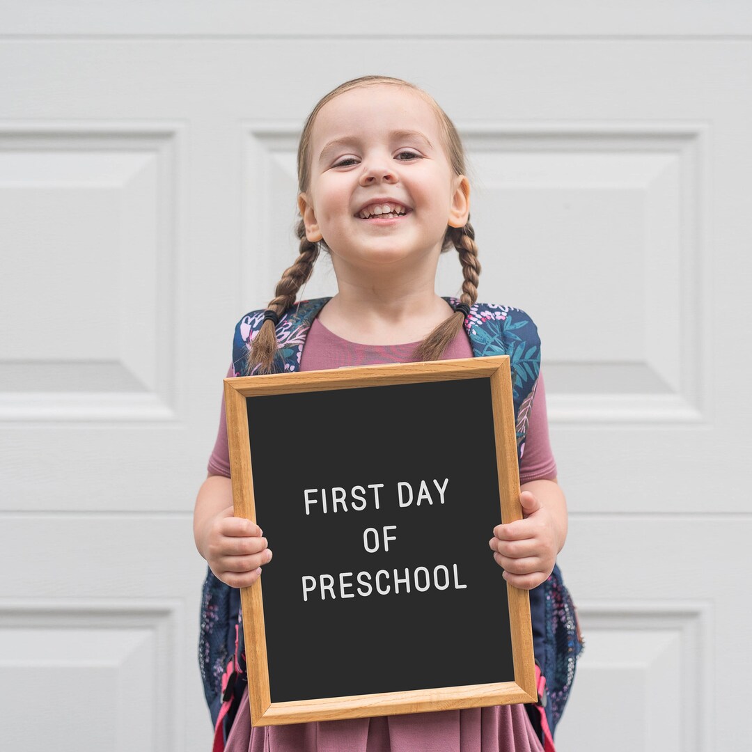 First Day Of Preschool And Last Day Of Preschool Printable Etsy