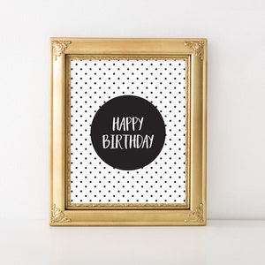 Happy Birthday Printable, Birthday Decor, Happy Birthday Sign, Birthday ...