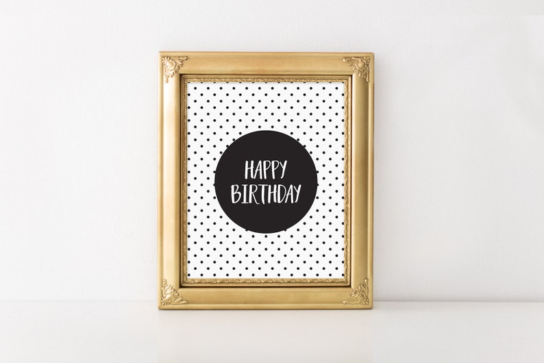 Happy Birthday Printable Birthday Decor Happy Birthday Sign - Etsy