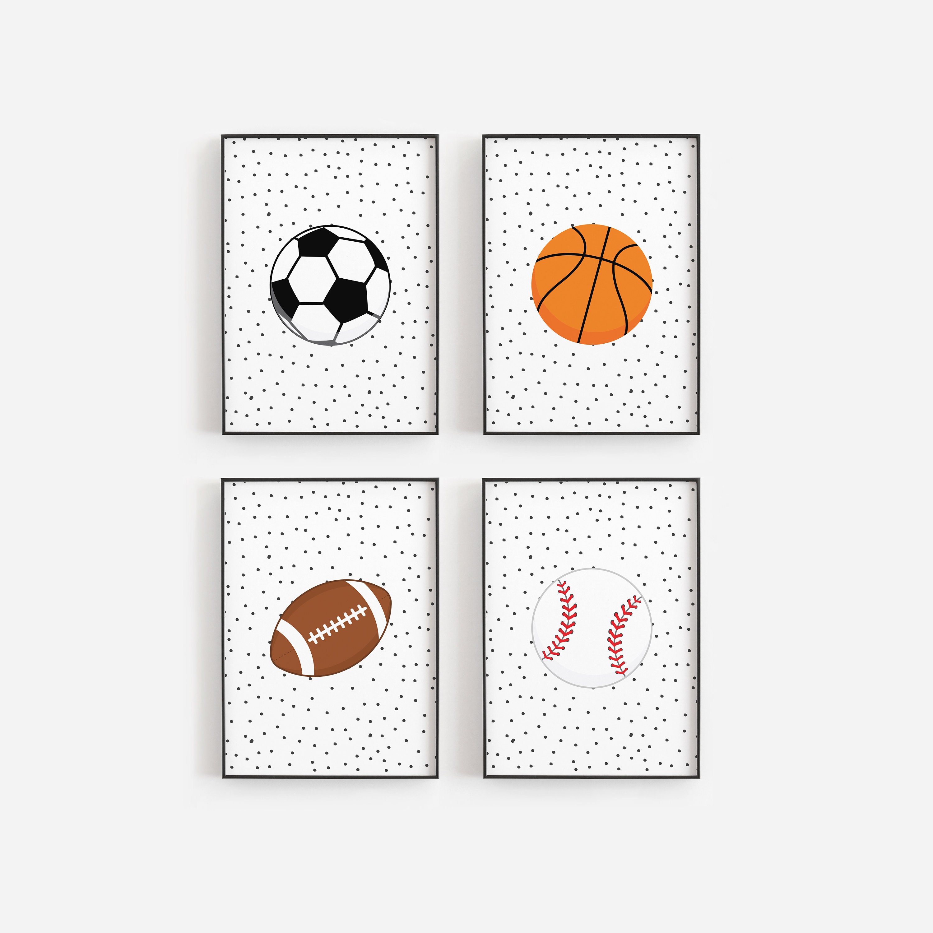 Set of 4 Sports Printables Big Kids Bedroom Decoration Kids | Etsy