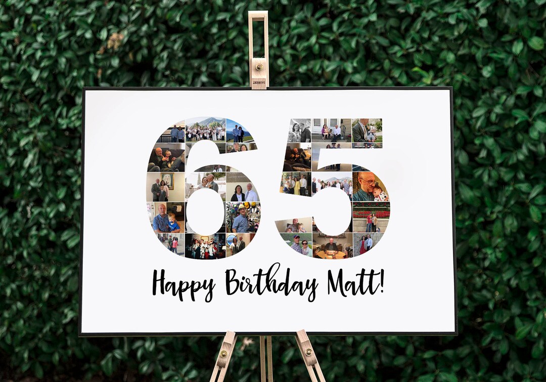 Sixty Fifth Birthday Welcome Sign Printable Personalized 65th - Etsy
