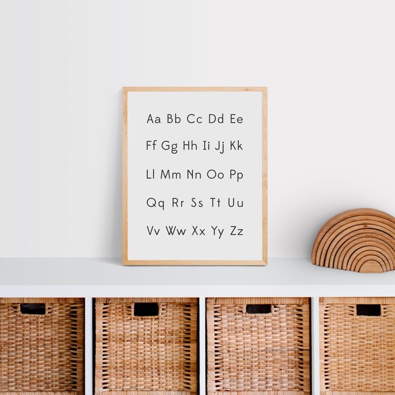 Alphabet Printable ABC Poster Alphabet Wall Art ABC Wall | Etsy