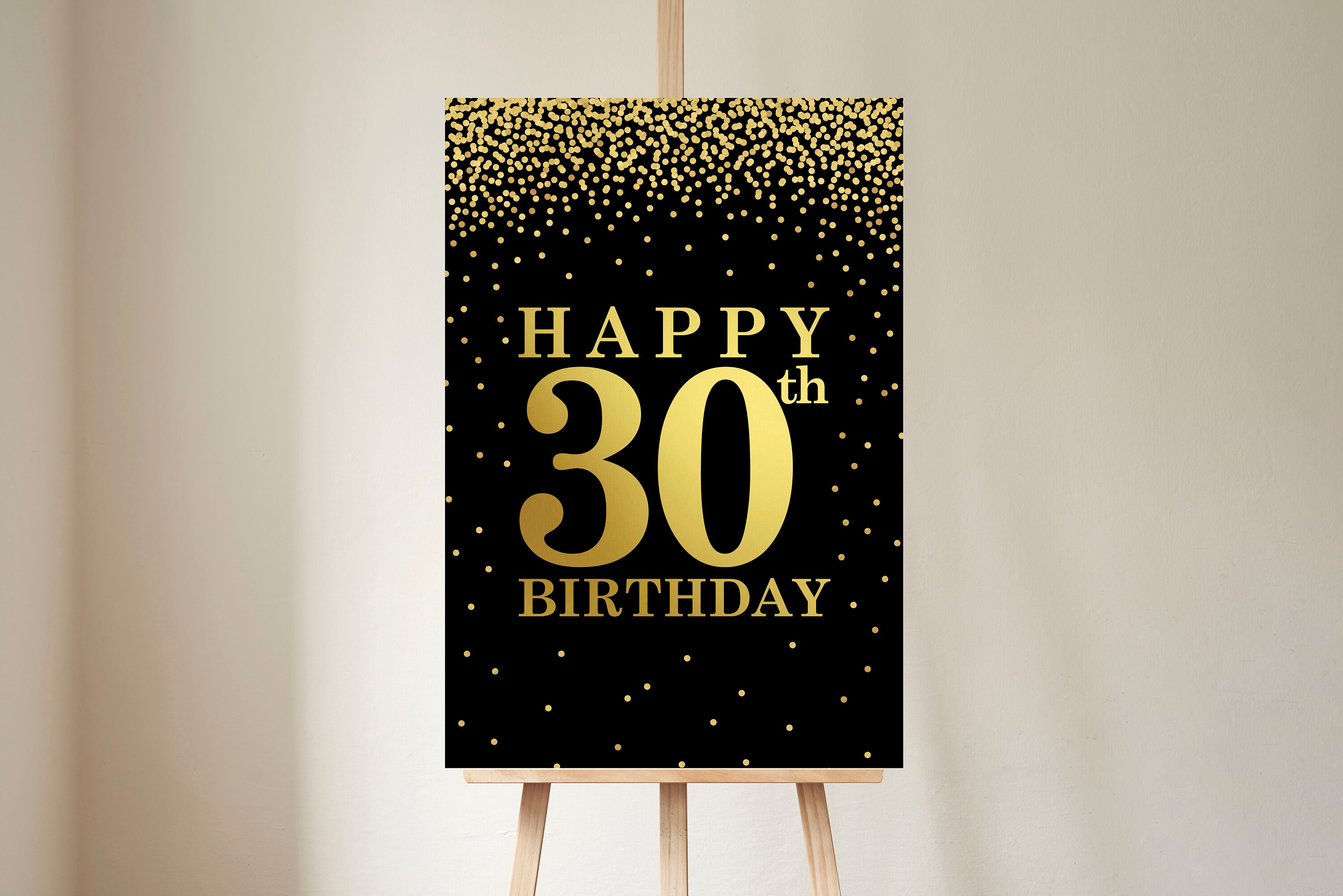 30th Birthday Sign Birthday for Him Birthday for Her Black | Etsy