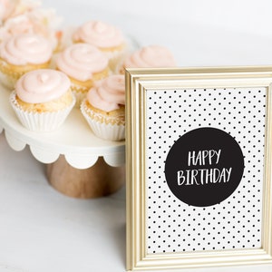 Happy Birthday Printable, Birthday Decor, Happy Birthday Sign, Birthday ...