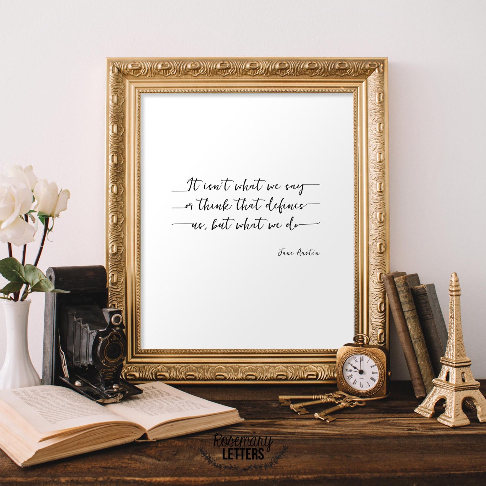 Jane Austen Quotes Set of 2 Printables Jane Austen Print | Etsy