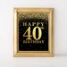 40th Birthday Party Sign Printable 40th Birthday Decoration - Etsy