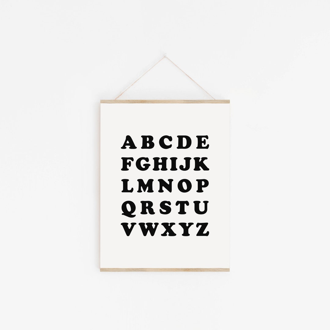 Modern Alphabet Printable ABC Poster Nursery ABC Art - Etsy