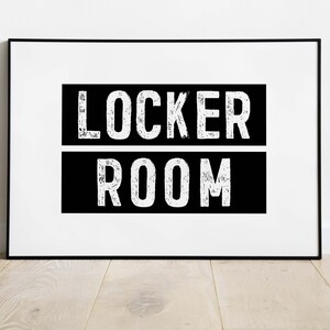Locker Room Sign, Boys Room Decor, Teen Room Decoration, Kids Wall Art ...