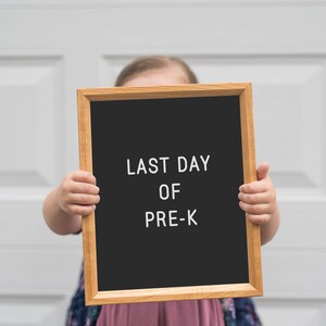 First Day of Pre-k and Last Day of Pre-k Printable Bundle, 1st Day of ...