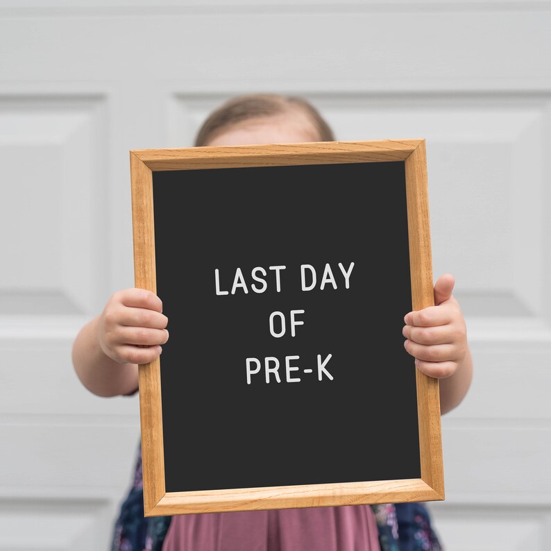 First day of Pre-K and Last Day of Pre-K Printable Bundle 1st | Etsy