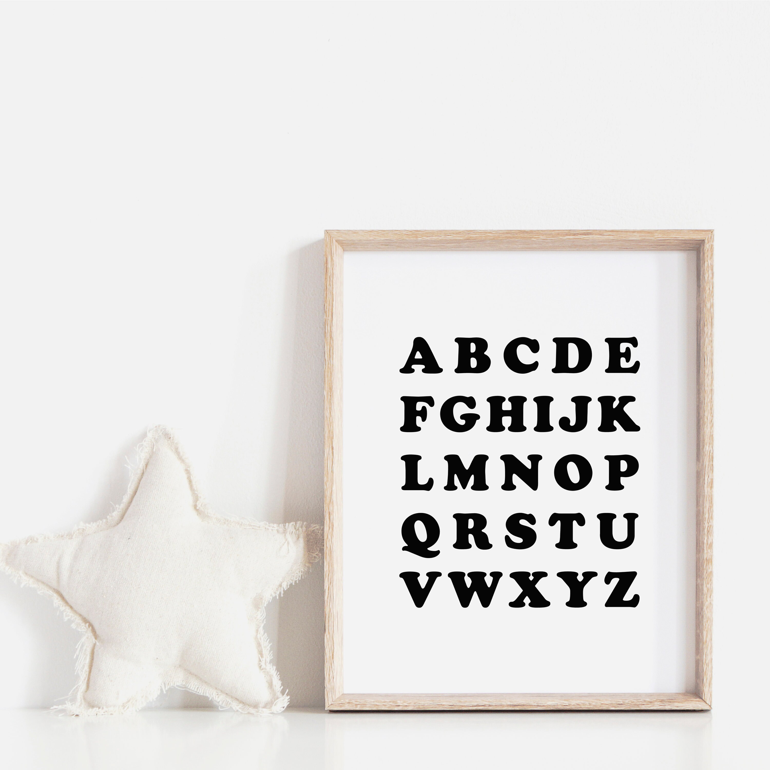 Modern Alphabet Printable ABC Poster Nursery ABC Art | Etsy
