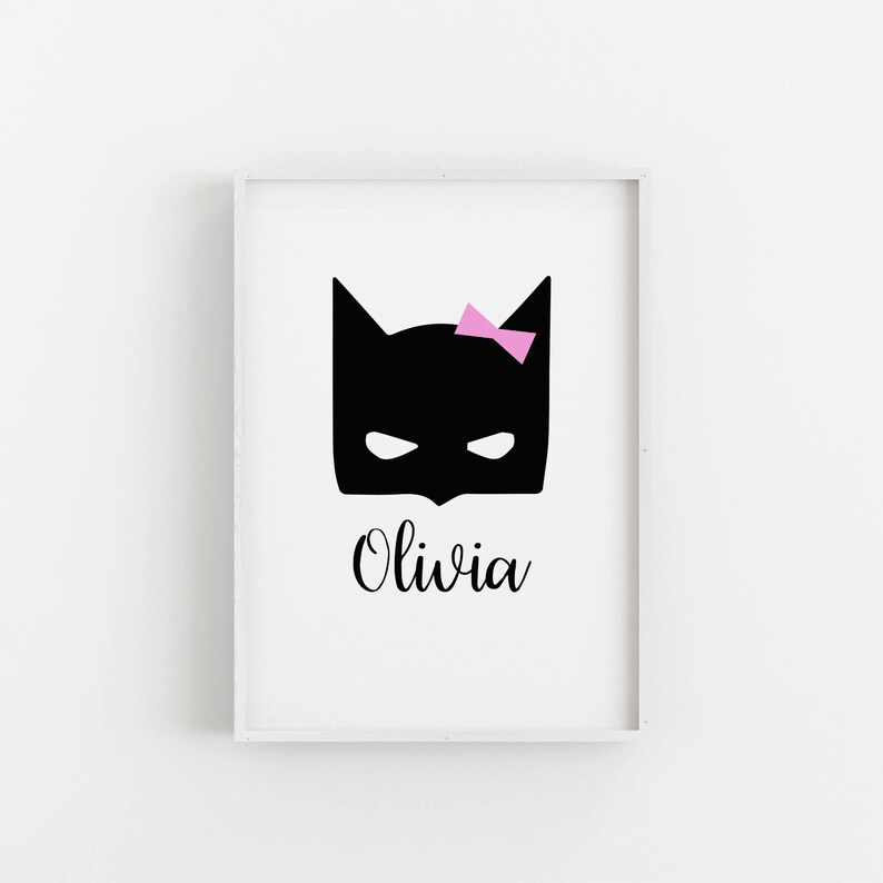 Custom Name Girl Superhero Printable Superhero Wall Art - Etsy