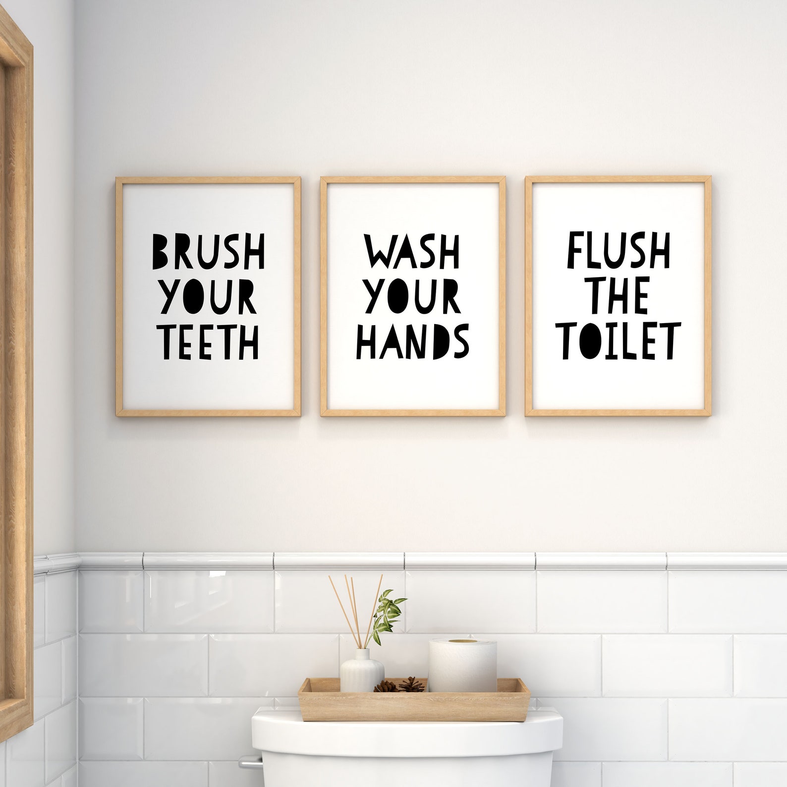Kids Bathroom Decor Bathroom Rules Sign Wash Your Hands - Etsy