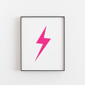 Custom Superhero Lightning Bolt Art Choose Color and Size - Etsy
