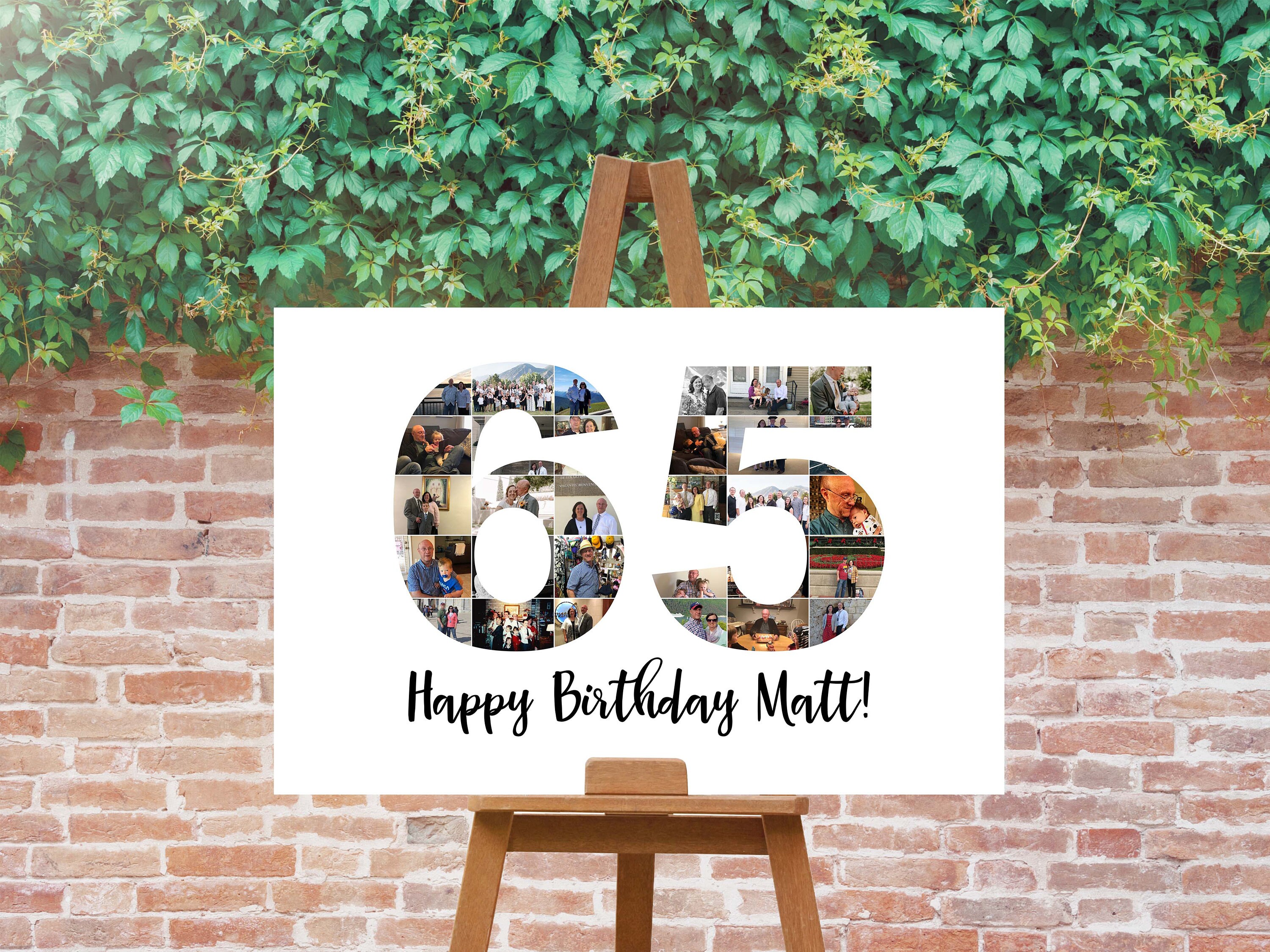 Sixty Fifth Birthday Welcome Sign Printable Personalized 65th - Etsy
