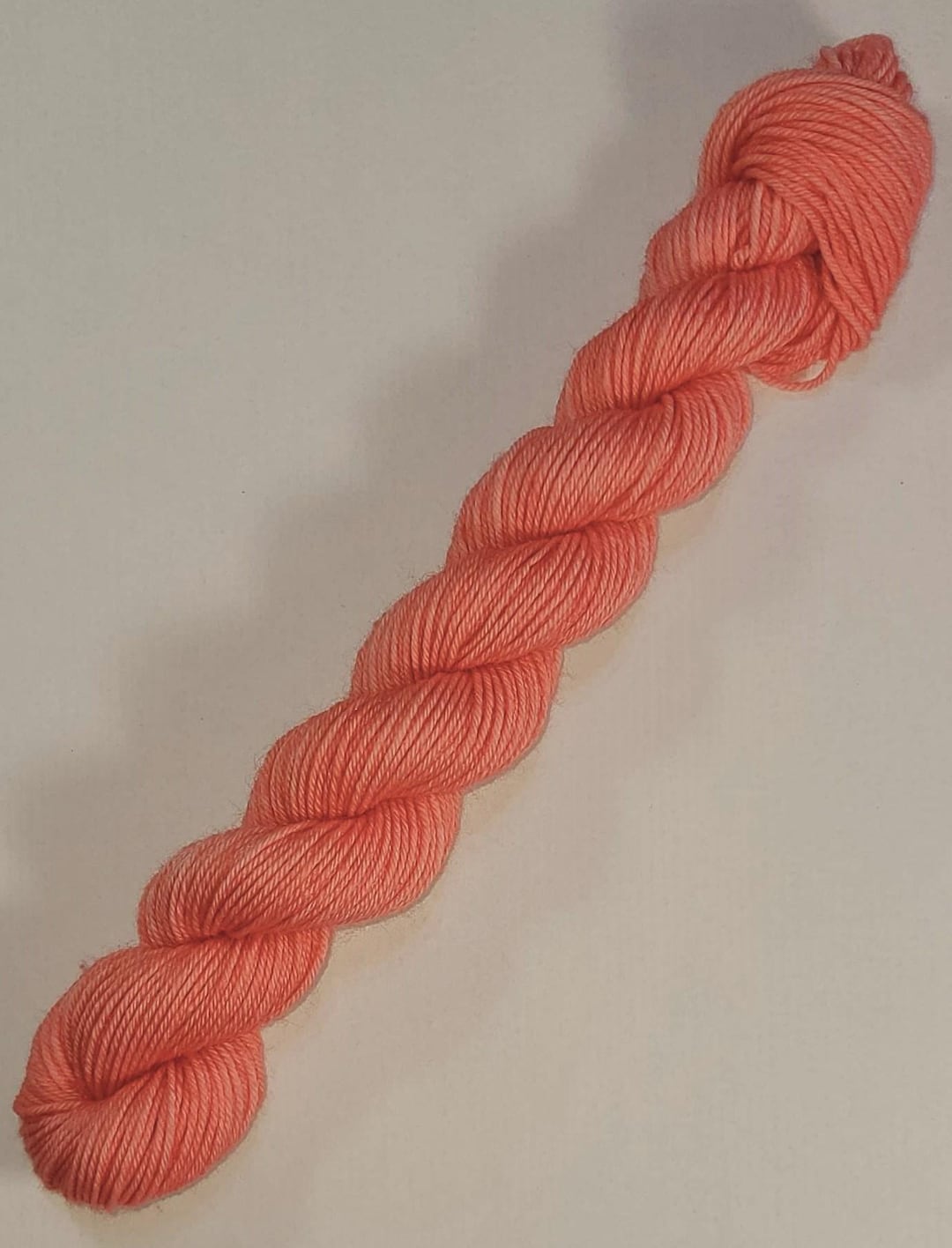 Yarn, "coral" DYED to ORDER, Hand Dyed Yarn, Light Orange-pink Yarn ...