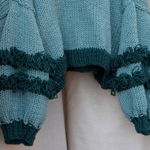 Hand Knit Chunky Sweater With Loopy Detailing. Oversize - Etsy