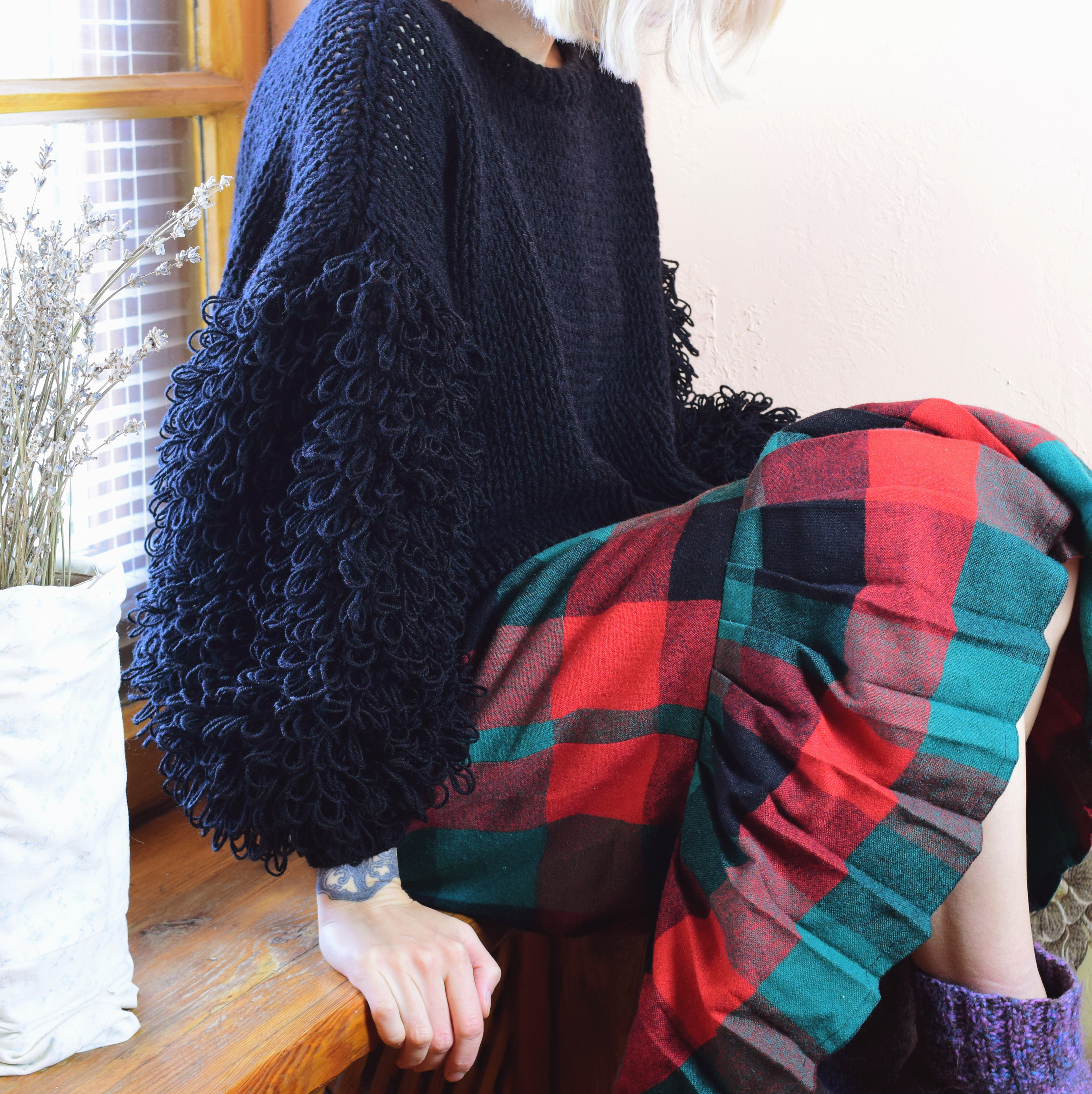 Slouchy Sweater With Loopy Sleeves. Chunky Sweater. Cozy | Etsy