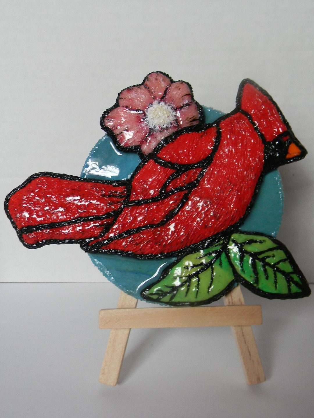 Handmade Polymer Clay Cardinal Plaque - Etsy