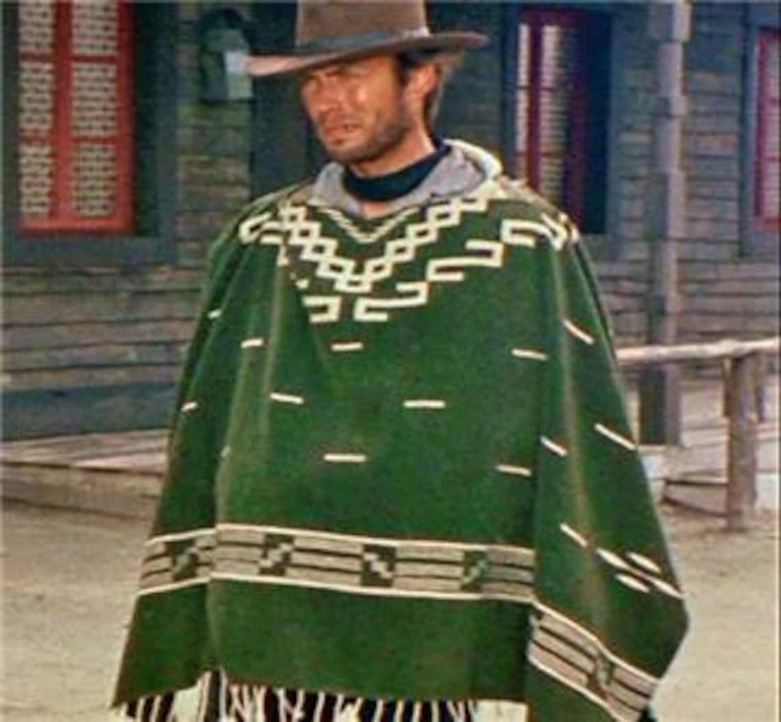Clint Eastwood Style Spaghetti Western Cowboy Poncho Costume | Etsy