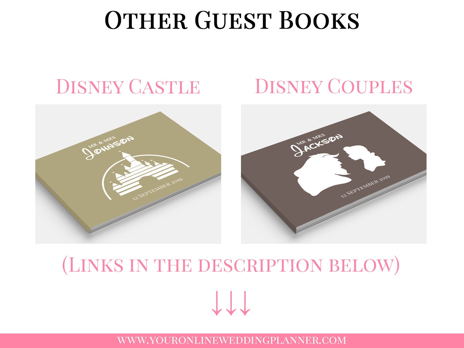 Disney Wedding Guest Book Personalised, Personalised Wedding Guest Book ...