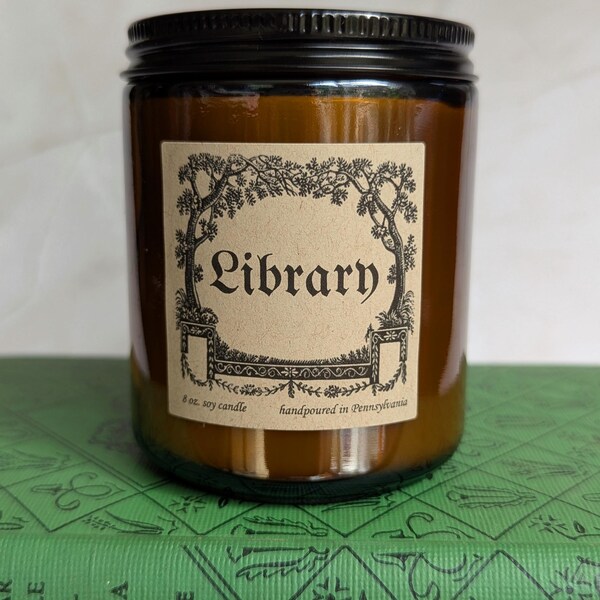 Library Candle - Etsy