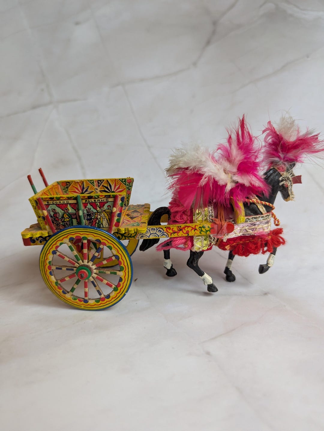Vintage Sicilian Mule Cart: 1950s Pony Cart, Wood Miniature - Etsy