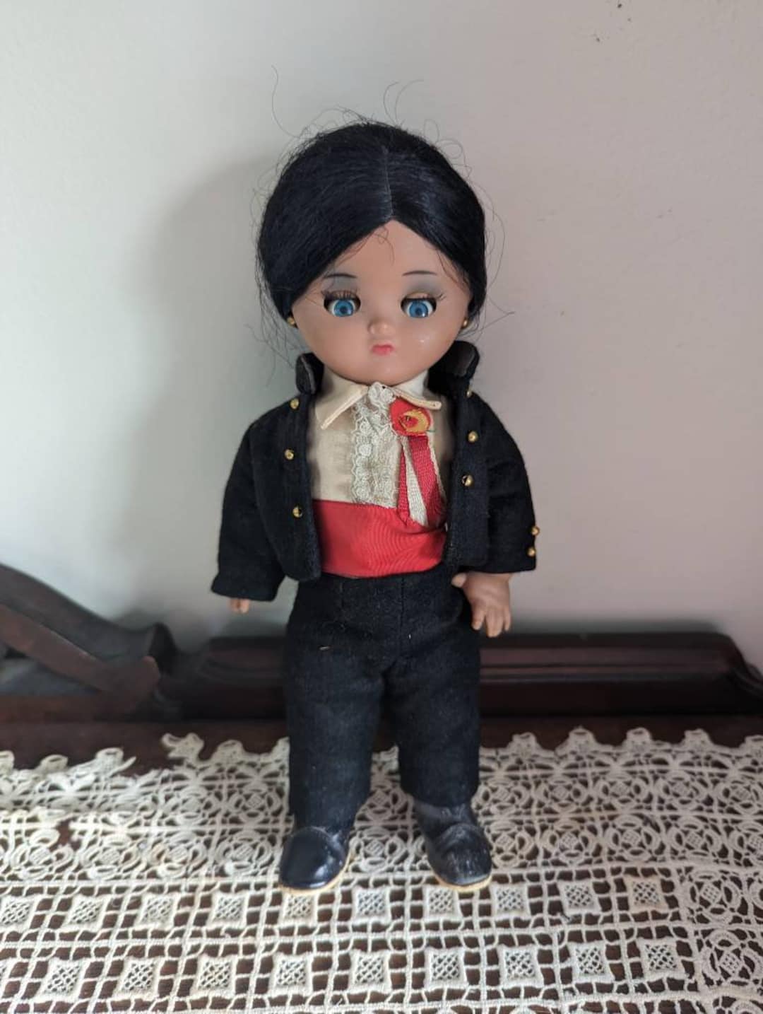 Vintage Spanish Doll With Moving Eyes Unique Collectible - Etsy