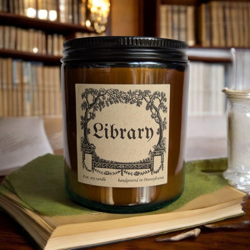 Library Candle - Etsy