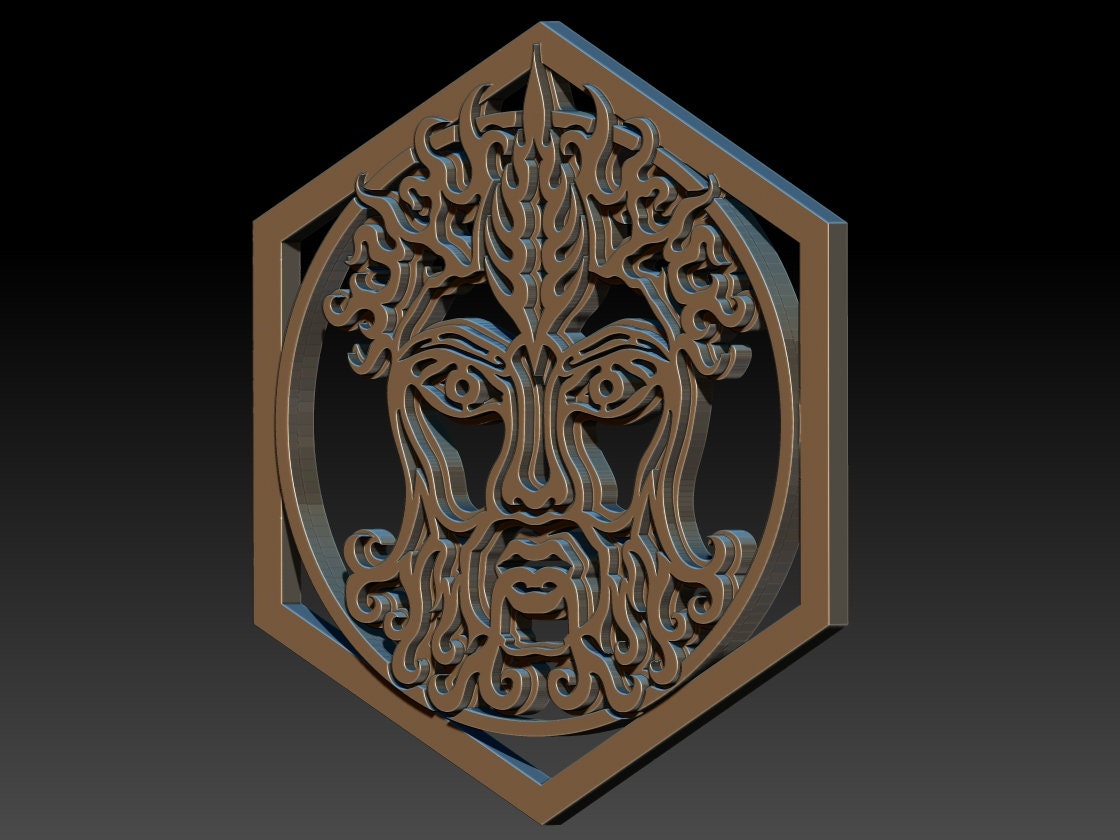 Green Man Plaque STL for 3D Printing - Etsy