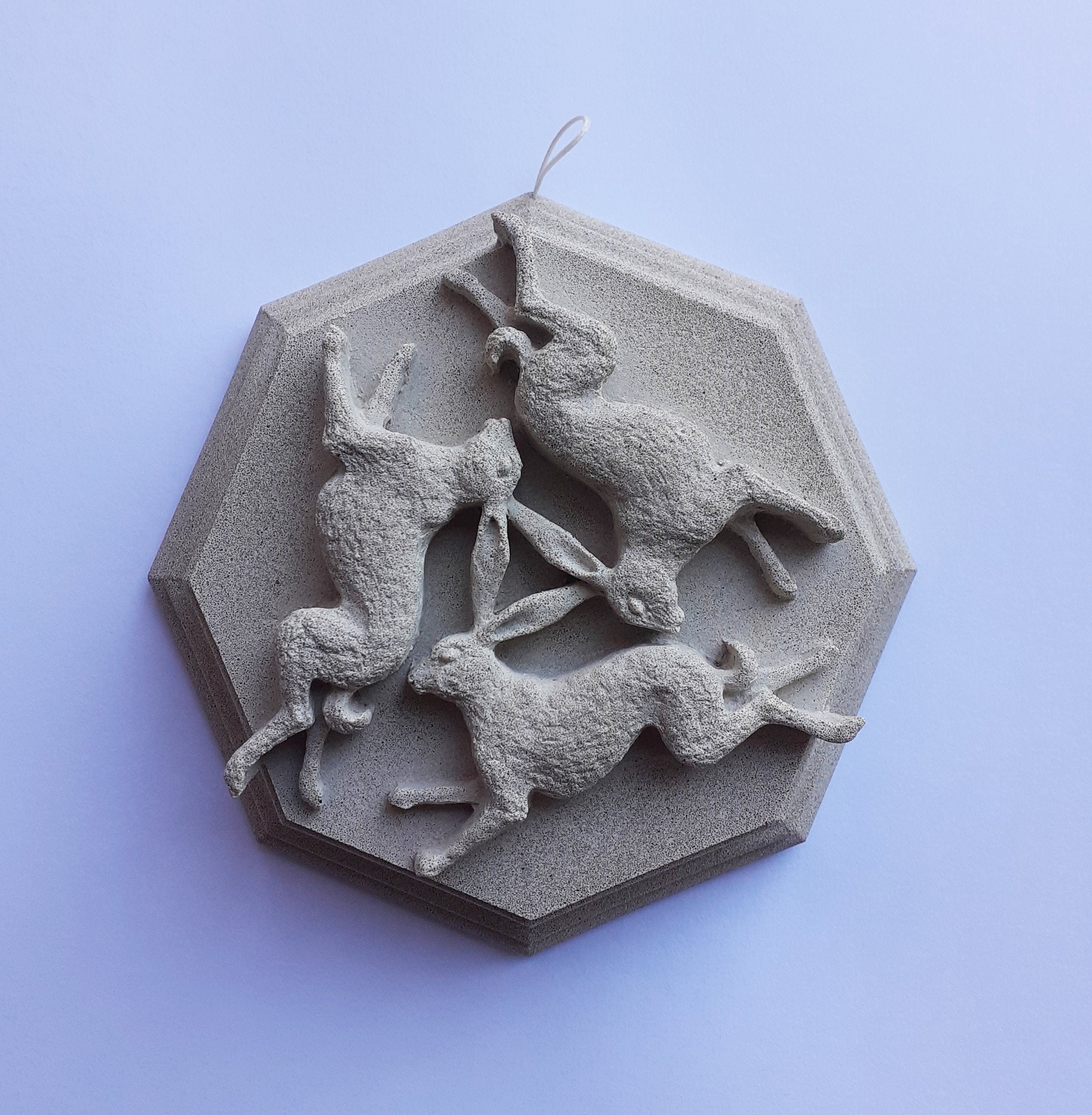 Three Hares Stone Effect Resin Wall Plaque - Etsy UK
