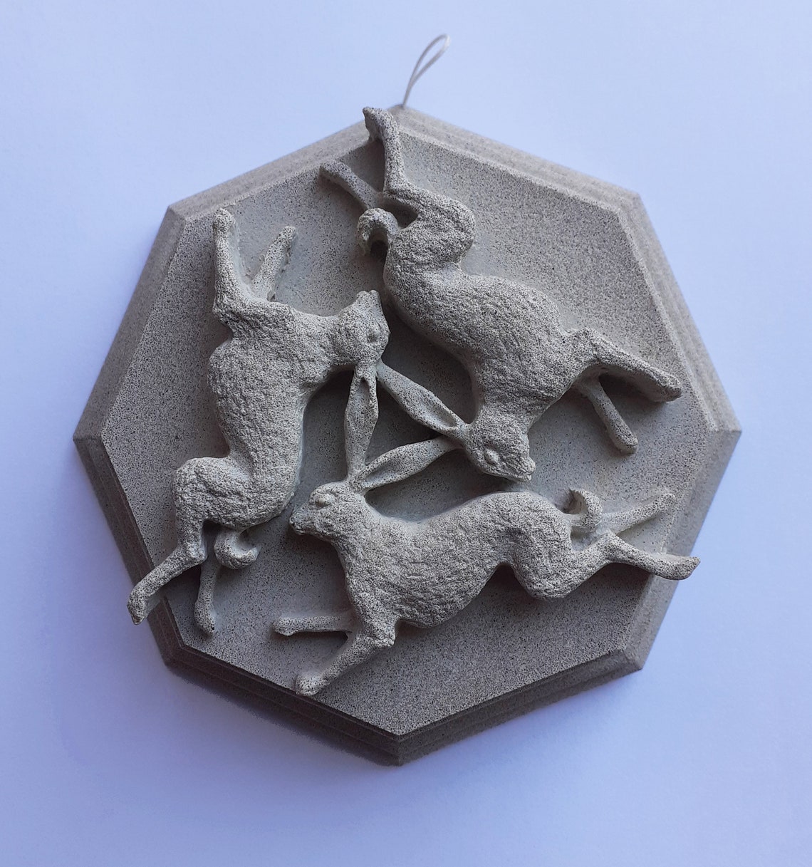 Three Hares Stone Effect Resin Wall Plaque - Etsy UK