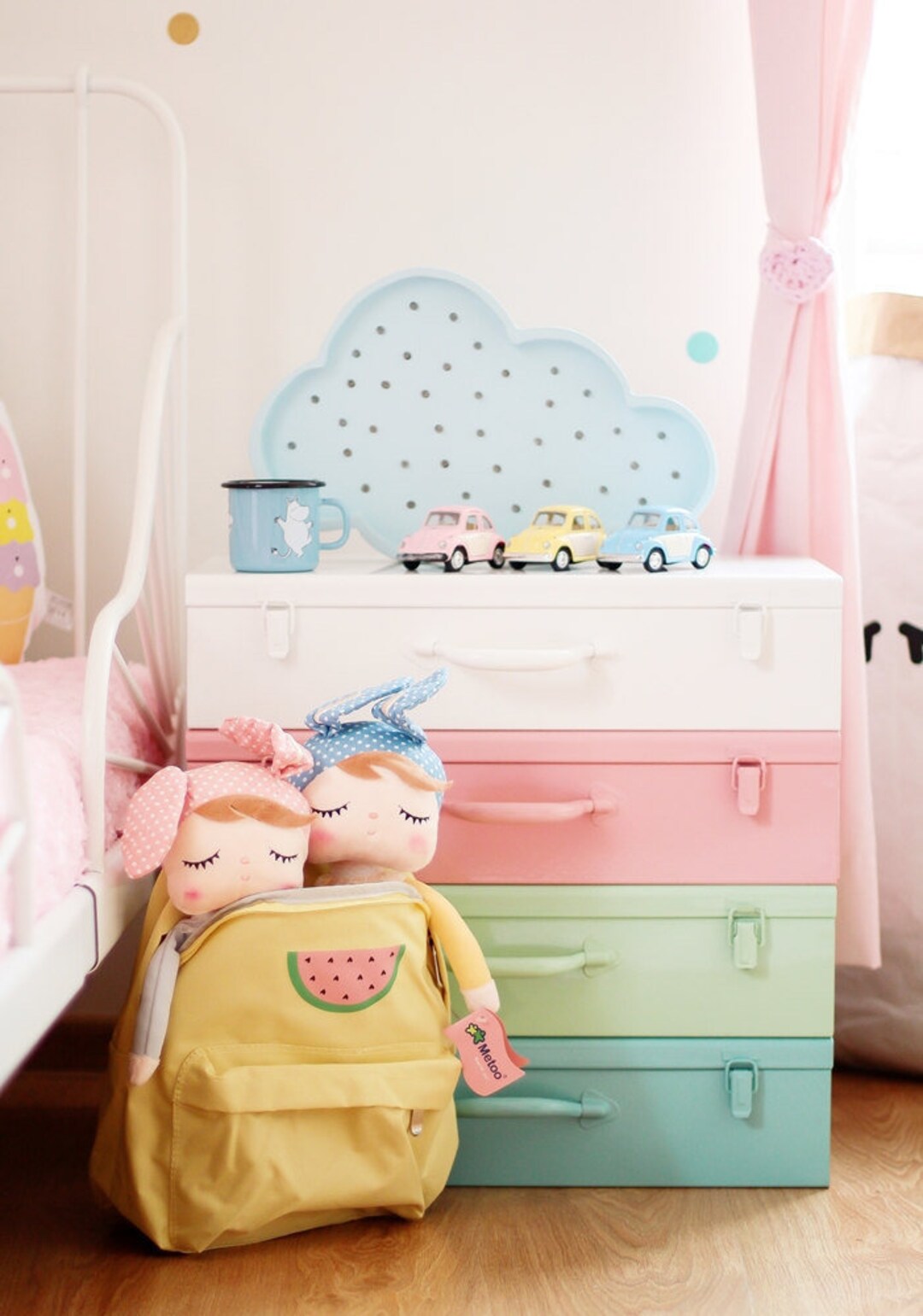 White Treasure Chest, Storage Box, Toy Box, Kids Room, Decor, Nursery ...