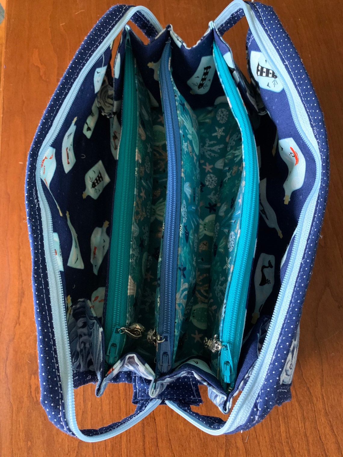 Multi-zipper Multi-purpose Bag Cosmetic Bag Sewing Bag - Etsy