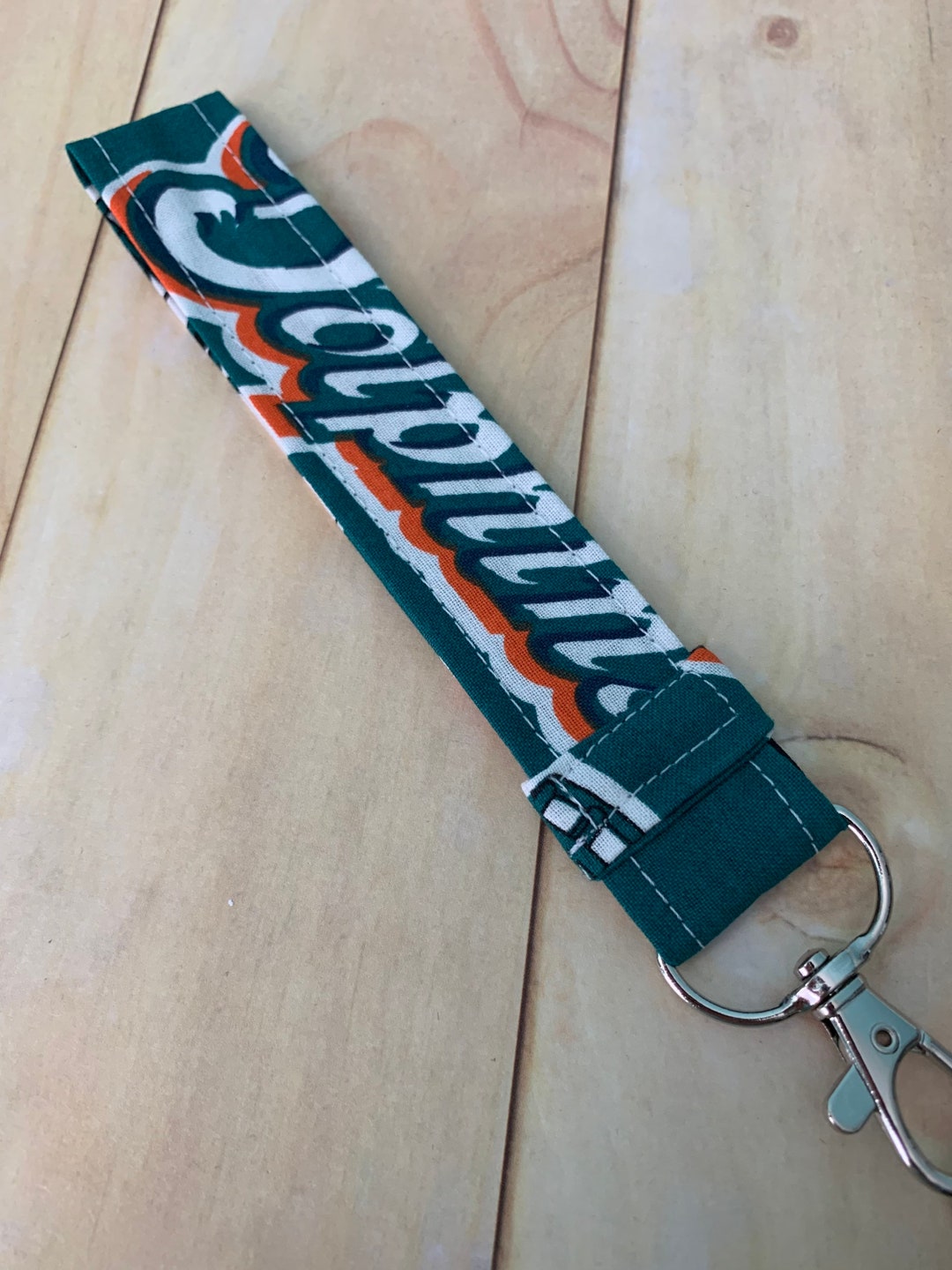 Go Team Miami Dolphins Inspired Key Fob Key Chain Wristlet - Etsy
