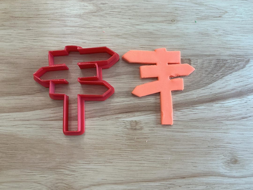 Triple Sign Post Cookie Cutter | 3D Printed for Custom, Fun & Themed ...