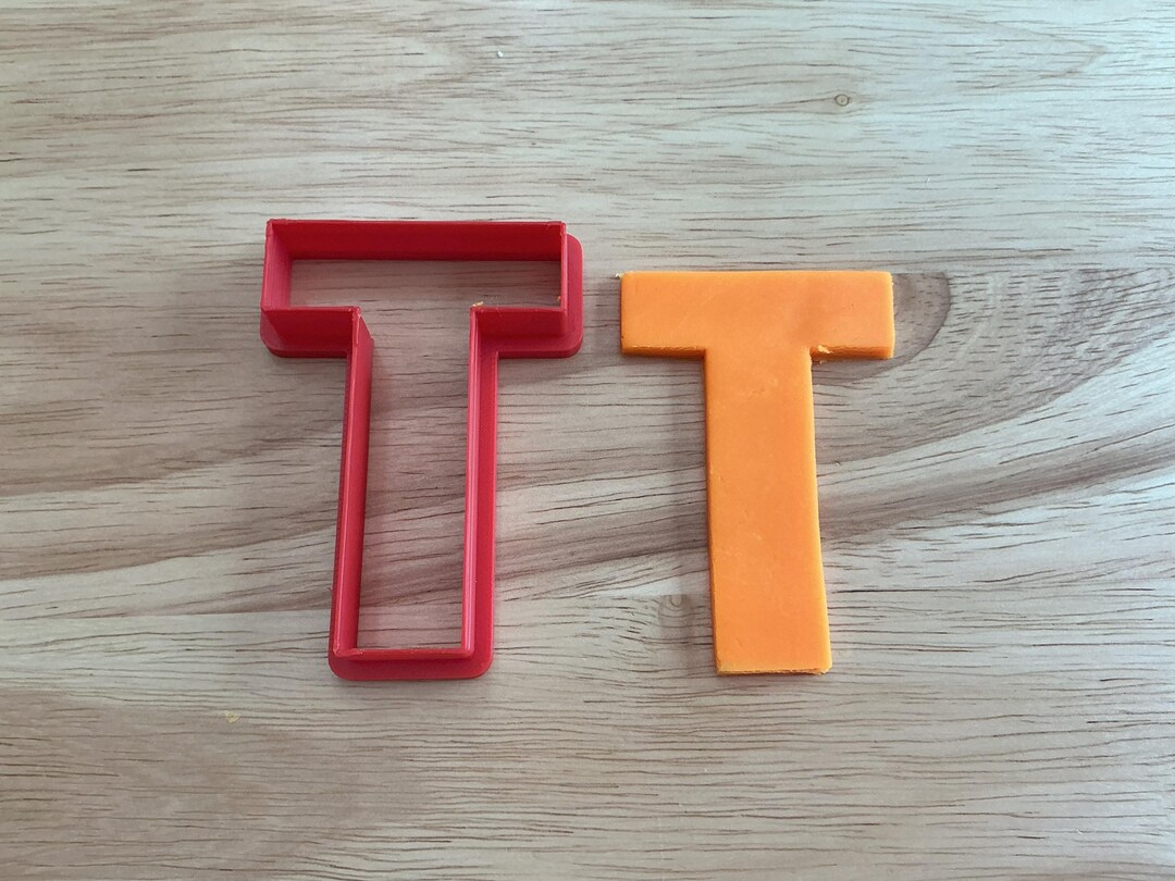 Letter 'T' Cookie Cutter | 3D Printed for Baking, Crafts & Decorating ...
