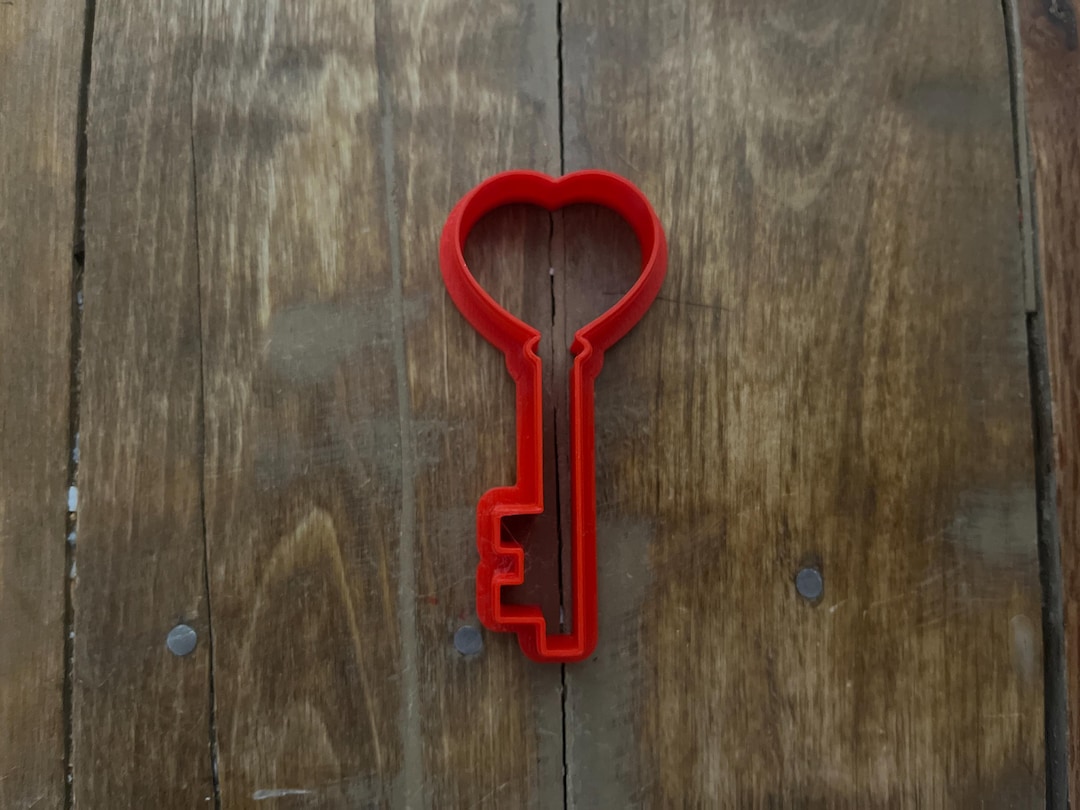 Heart Key Cookie Cutter: 3D Printed Baking Tool - Etsy