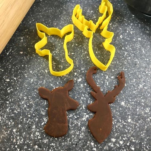 Doe Buck Cookie or Fondant Cutter Set | Etsy