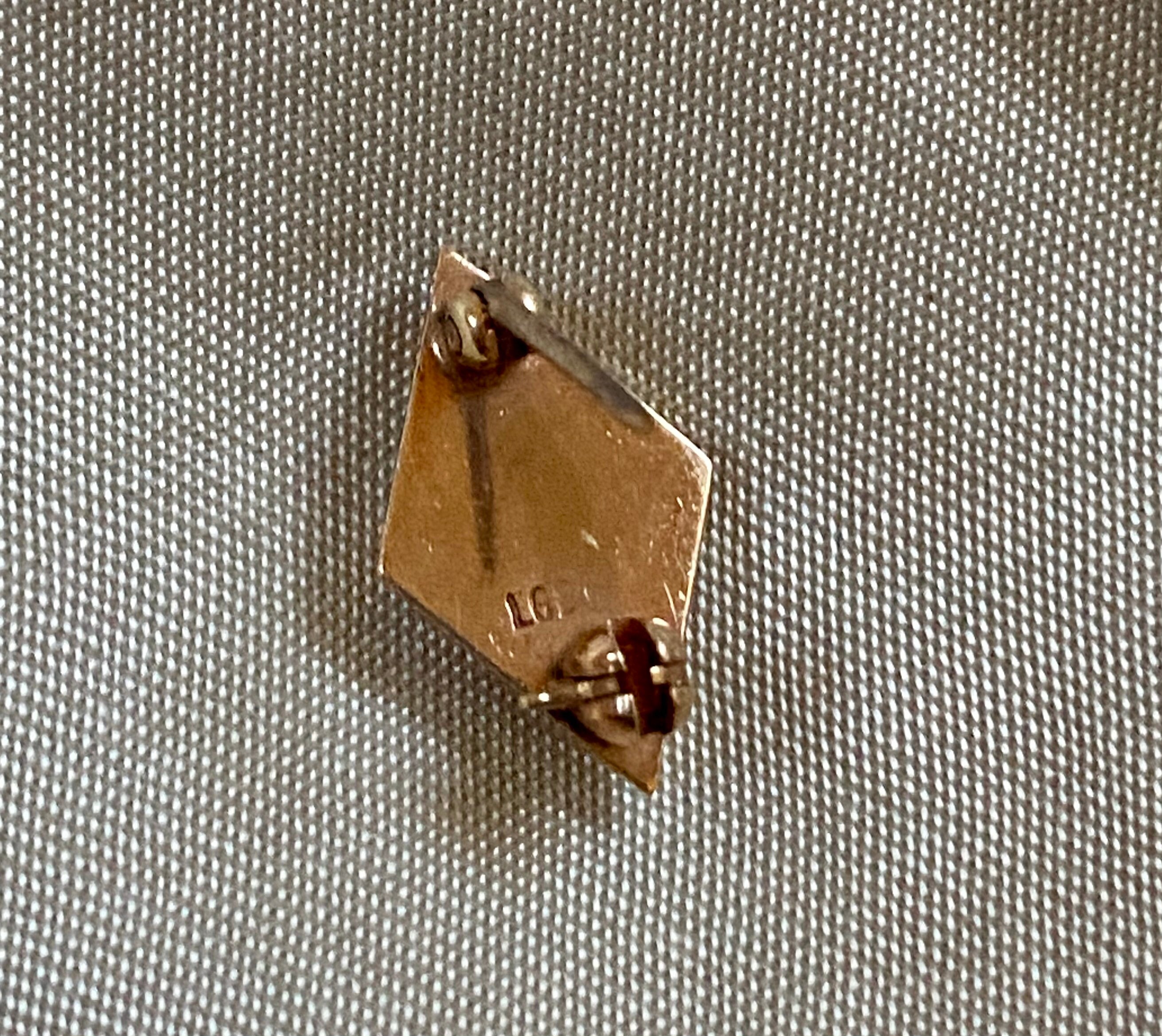 Vintage 1950s Sigma Alpha Epsilon Pledge Pin Yellow Gold Blue Enamel ...