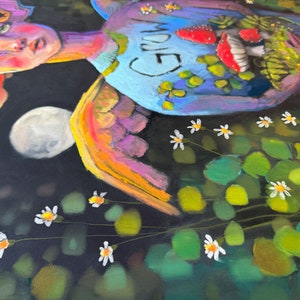 Grow 18x24 Soft Pastel Painting, Whimsical Art, Empowering Wall Decor ...