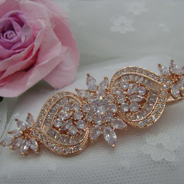 Rose Gold Hair Clips - Etsy UK