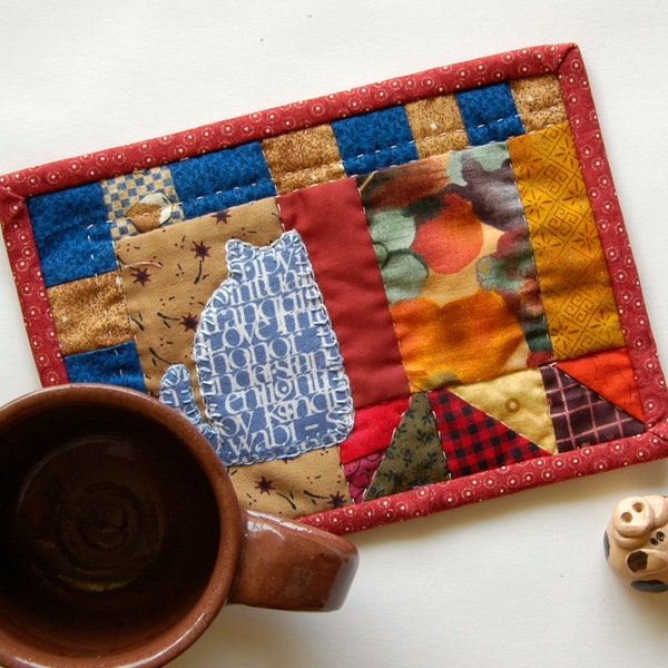 Quilted Mug Rug - Etsy