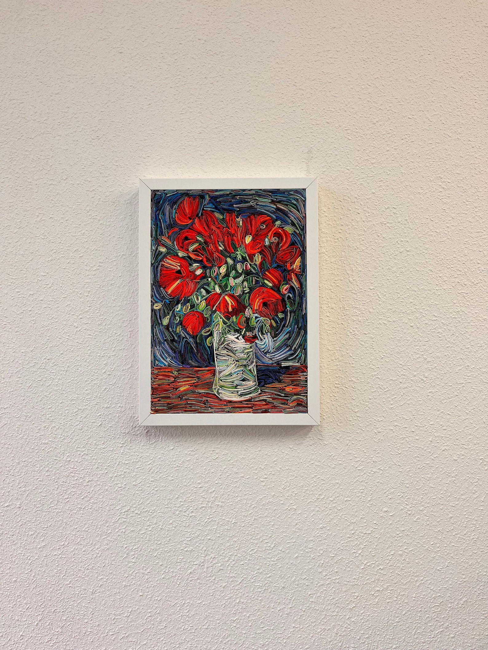Wall Art Quiilling"vase With Poppies"vincent Van Gogh Reproduction,wall ...