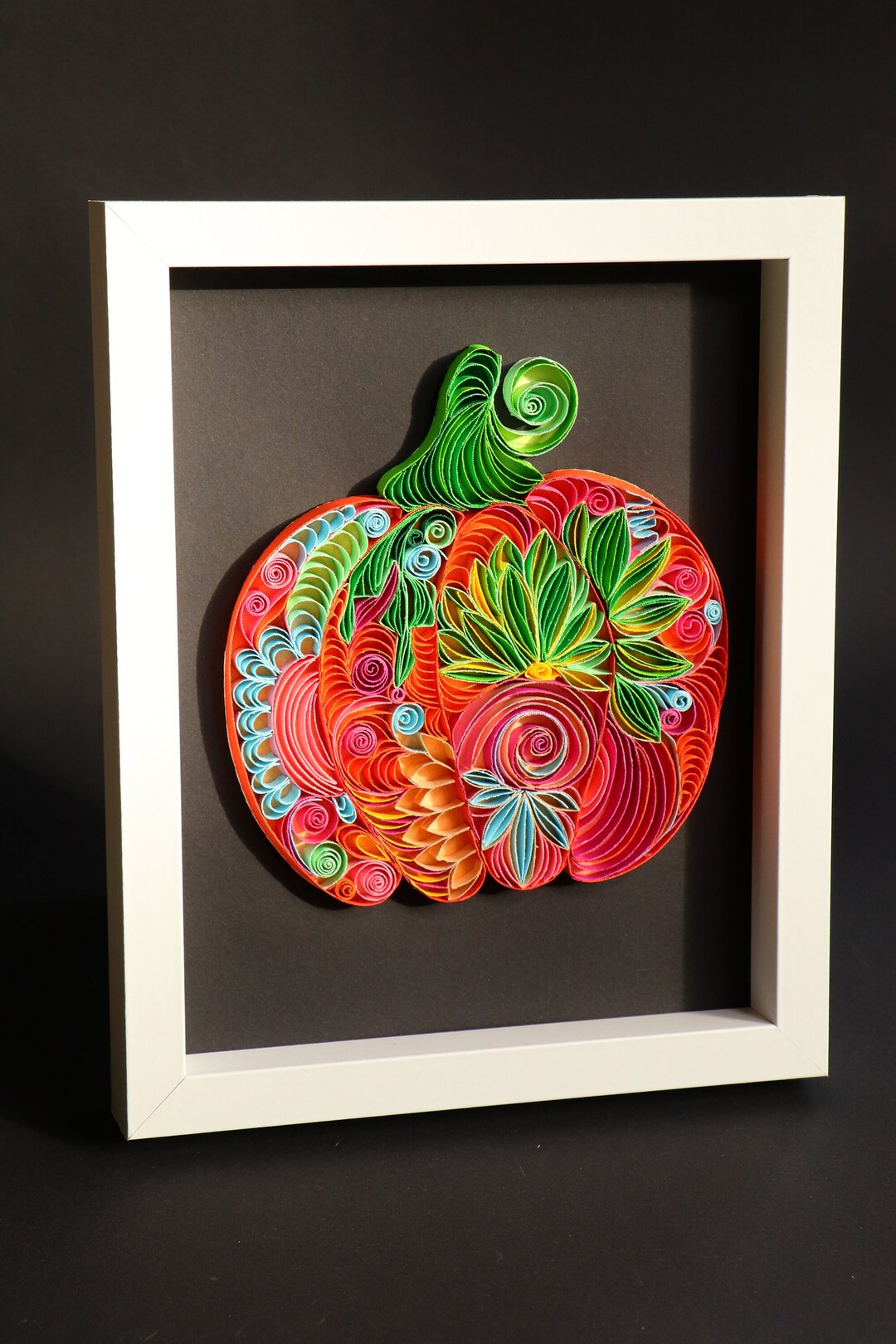 3D Pumpkin Quilling Art Quilled Pumpkin Paper Wall Art Line - Etsy